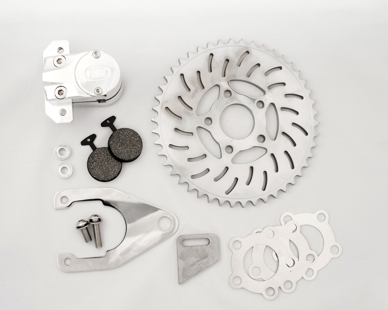 Sprocket brake 2 piston, Complete kit 48 teeth – Tolle-Engineering